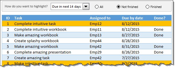 How to highlight overdue items [video]