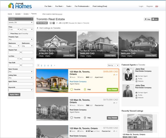 Top Spot Advertising for Your Top Listing on Point2 Homes